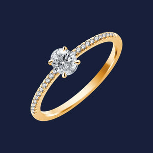 Micro Oval Hava Ring - natürlicher Diamant